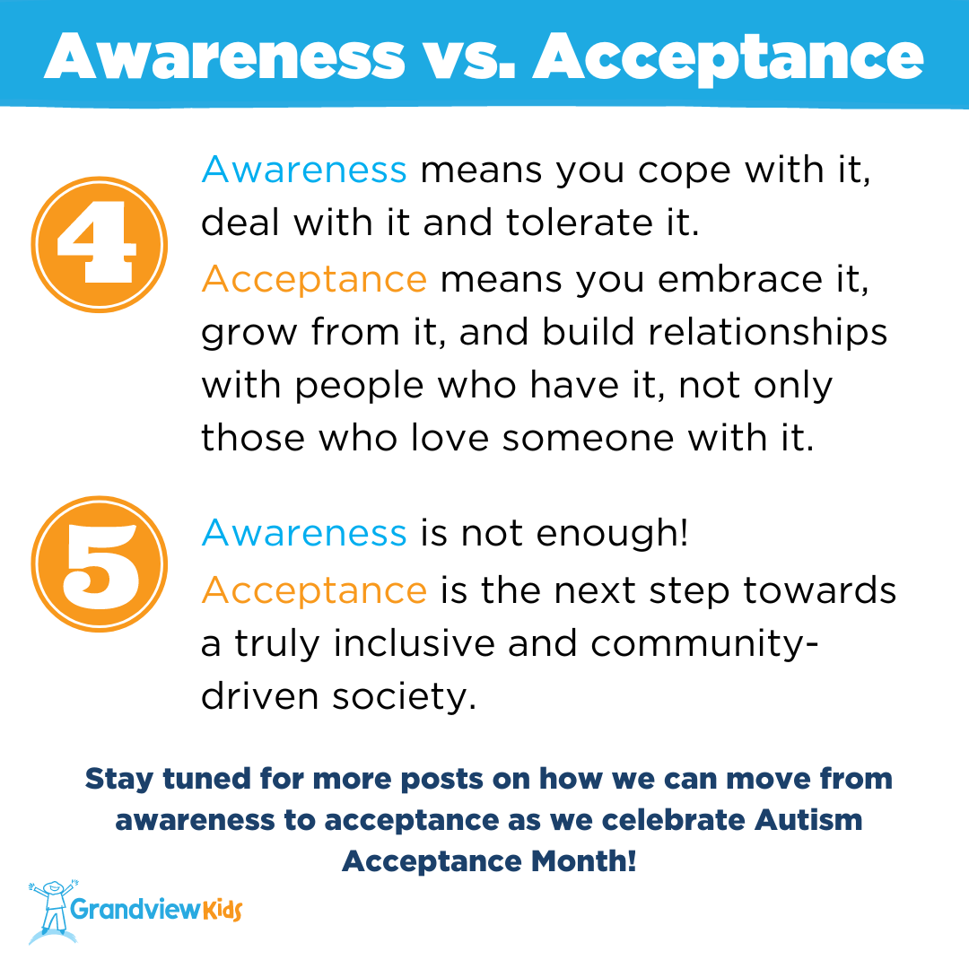 Autism Acceptance Month – Grandview Kids